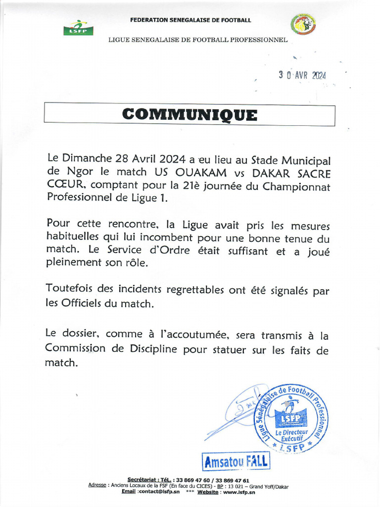 Communiqu Ã© | PDF