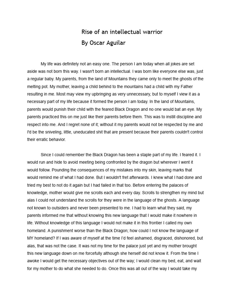 Myth - Fable Essay | PDF | Self-Improvement