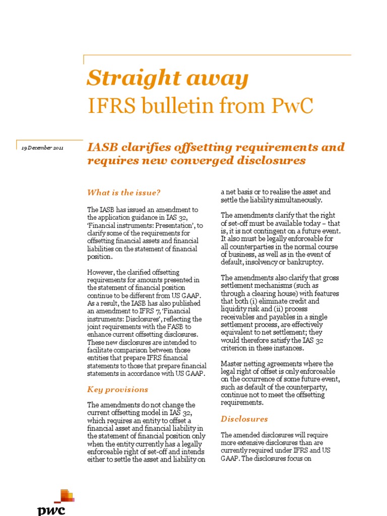 PWC Straight Away Offsetting | PDF | International Financial Reporting ...