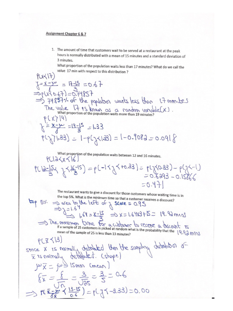 Statistics Assignment 1 | PDF