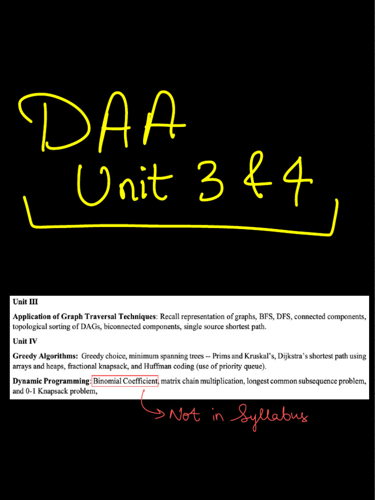 DAA Unit 3 & 4 (COMPLETE?) | PDF