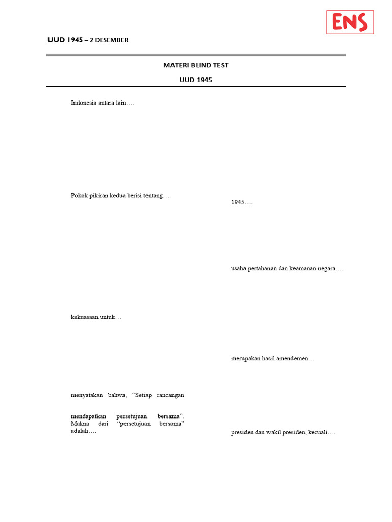 Materi BTPT Uud1945 | PDF