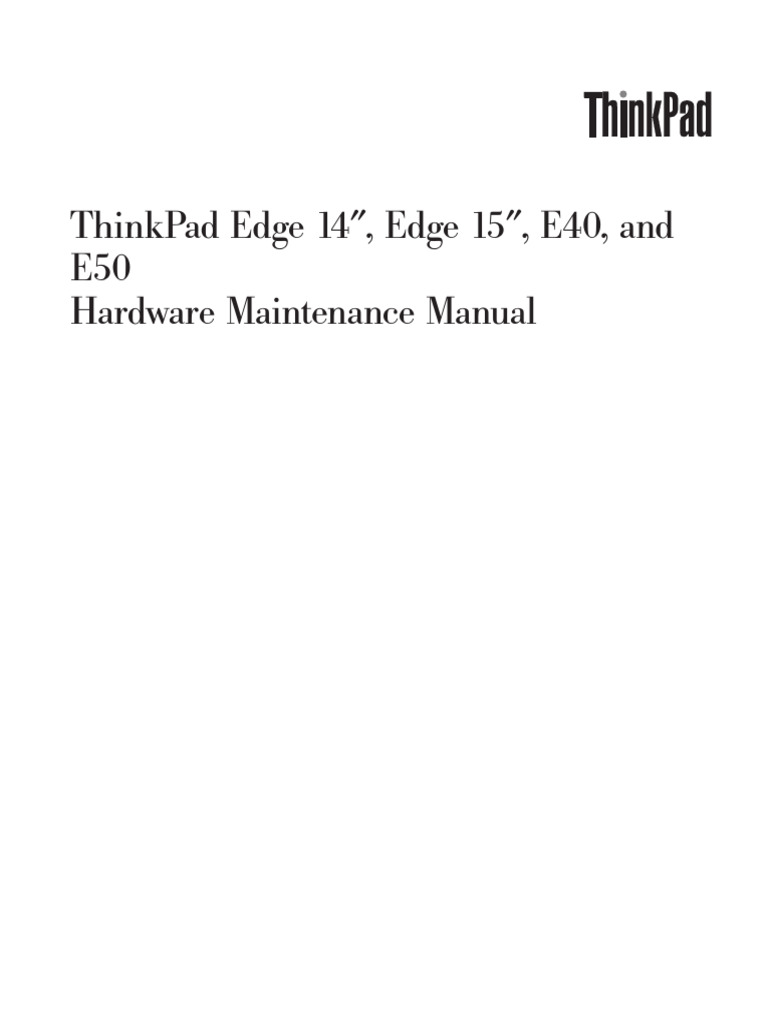 Thinkpad Edge14 Edge15 E40 E50 | PDF | Electrostatic Discharge | Electrical Engineering