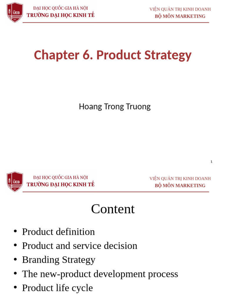 Chapter 6. Product Strategy | PDF | Marketing | Product (Business)