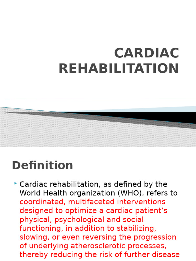 Comprehensive Guide to Cardiac Rehabilitation | PDF | Strength Training ...