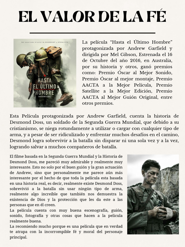 El Valor de La Fé PDF | PDF