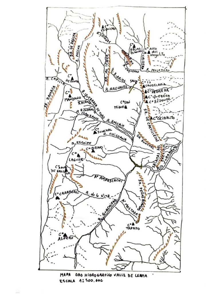 Mapa Orohidrografico Del Valle de Lerma | PDF