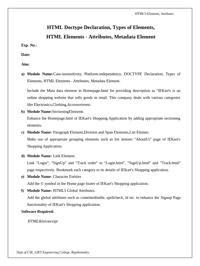 R20-3-2-Mean Stack Lab Manual | PDF | Html Element | Html
