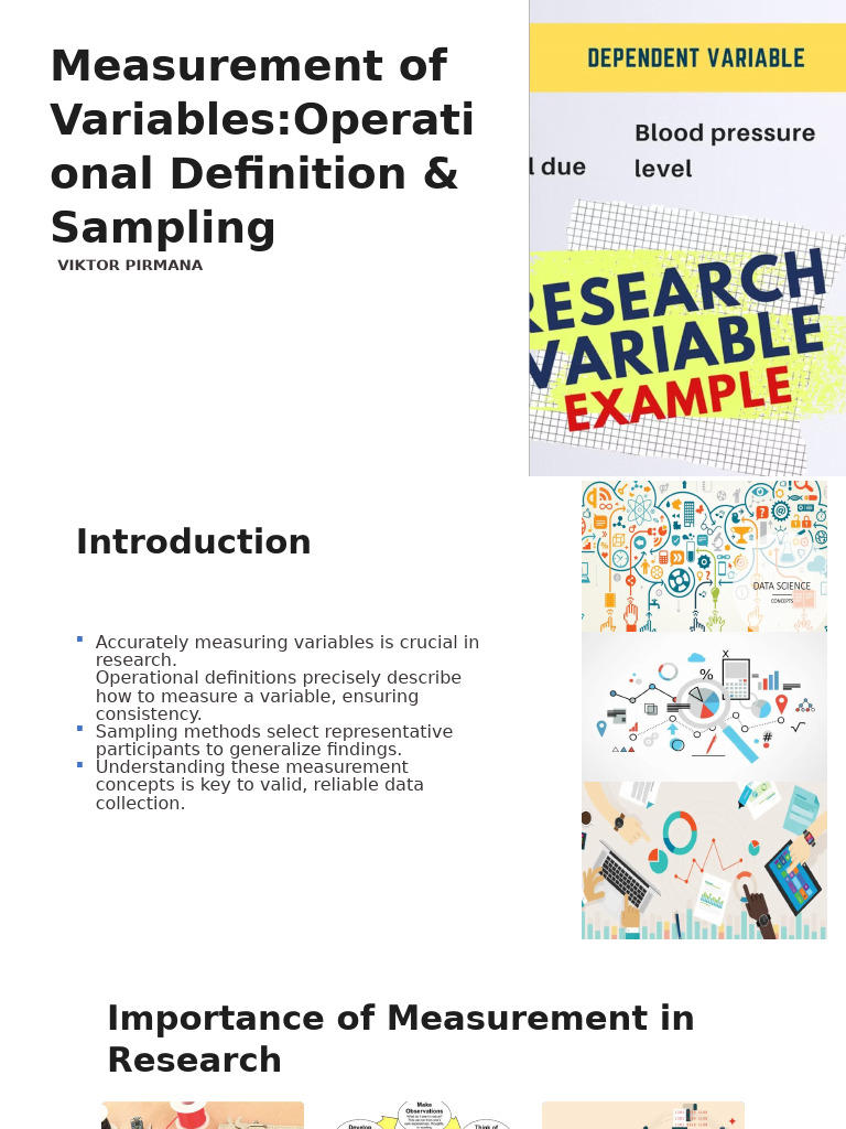 Measurement of Variables Operational Definition and Sampling | PDF ...