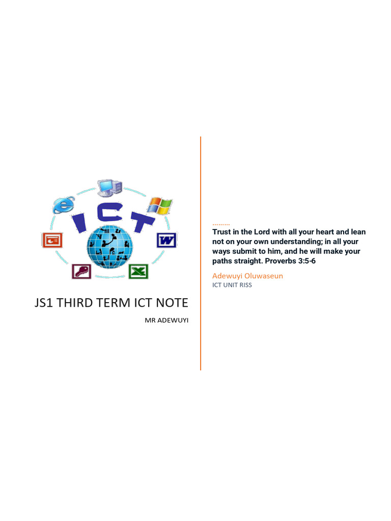 JS1 Ict Third Term | PDF | Office Equipment | Computing