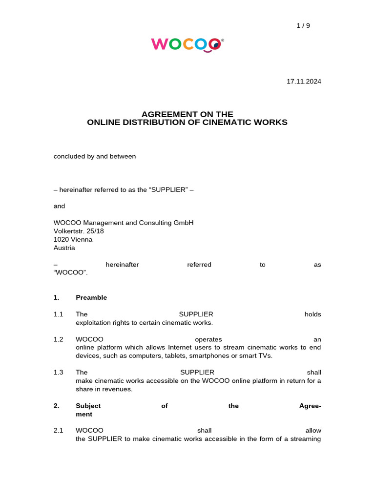 Content Distribution Contract | PDF | Online Advertising | Legal Liability