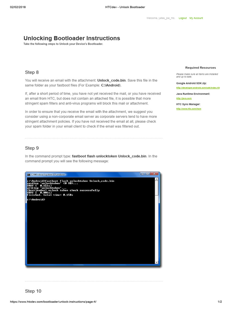 HTCdev - Unlock Bootloader p2 | PDF | Android (Operating System) | Operating System Families