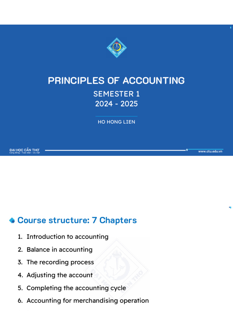 Accounting Principles Overview 2024-2025 | PDF | Debits And Credits ...