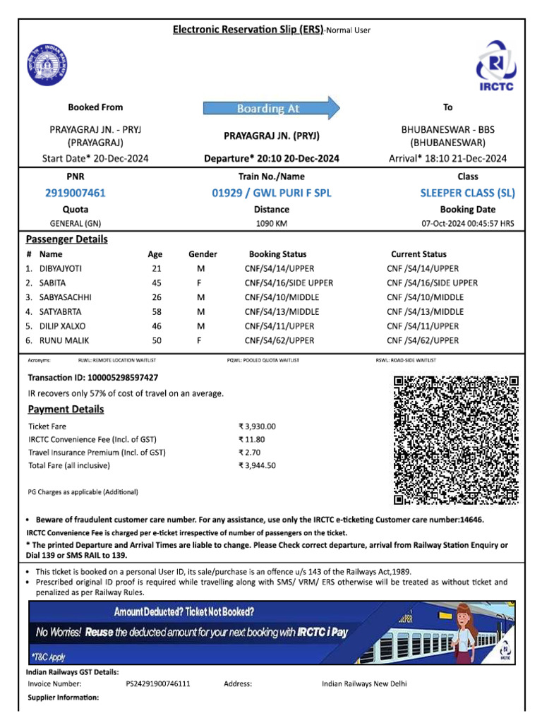Return Ticket of Tuna N Other 5 | PDF