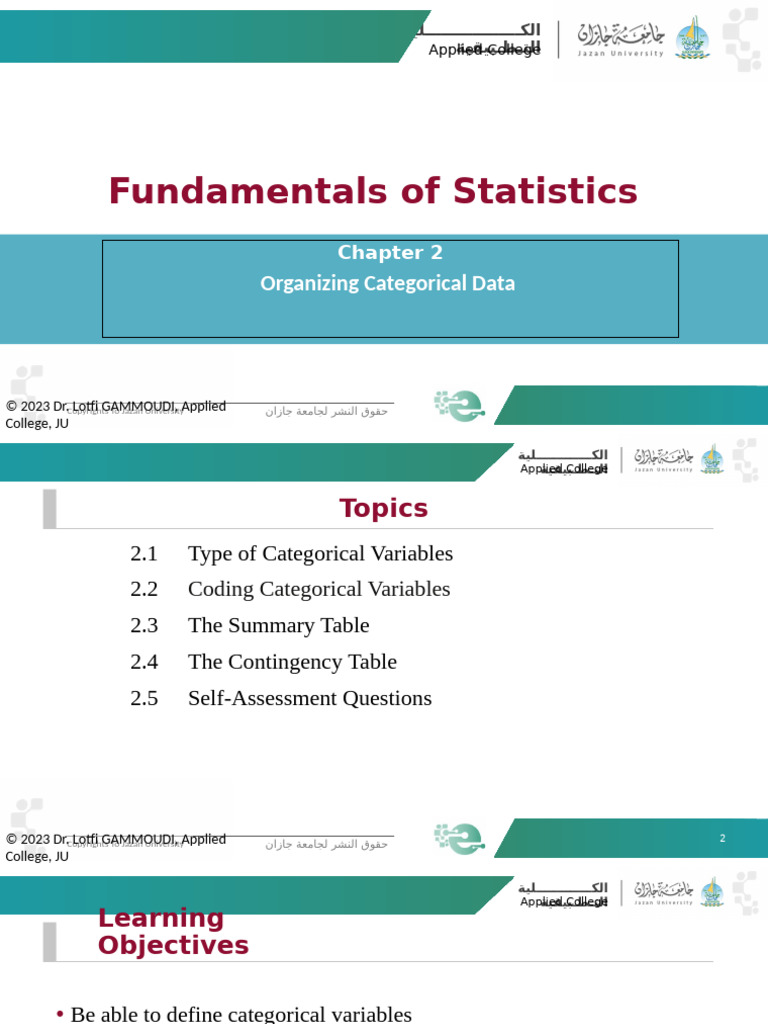 Fundamentals of Statistics Chapter - 2 | PDF | Categorical Variable ...