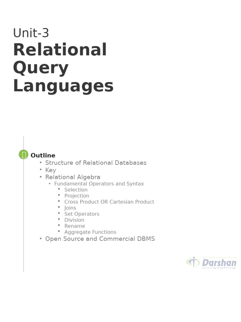 DBMS Unit-3 | PDF | Relational Model | Relational Database