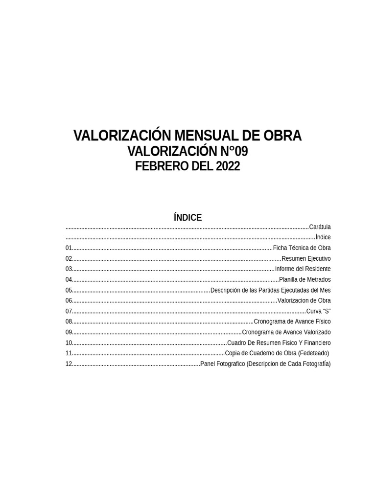 Índice y Separadores | PDF