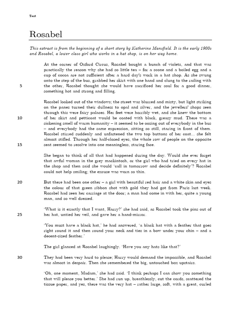 Rosabel's Journey: Early 1900s Tale | PDF | Clothing