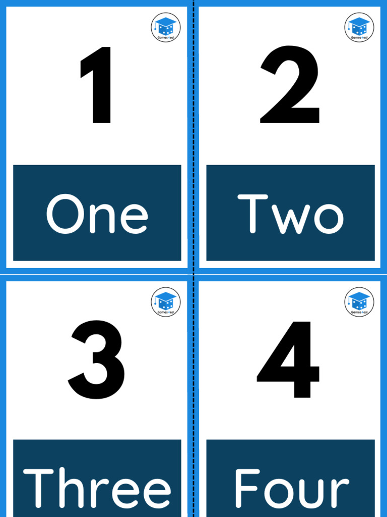 Number Flashcards 1 To 100 | PDF