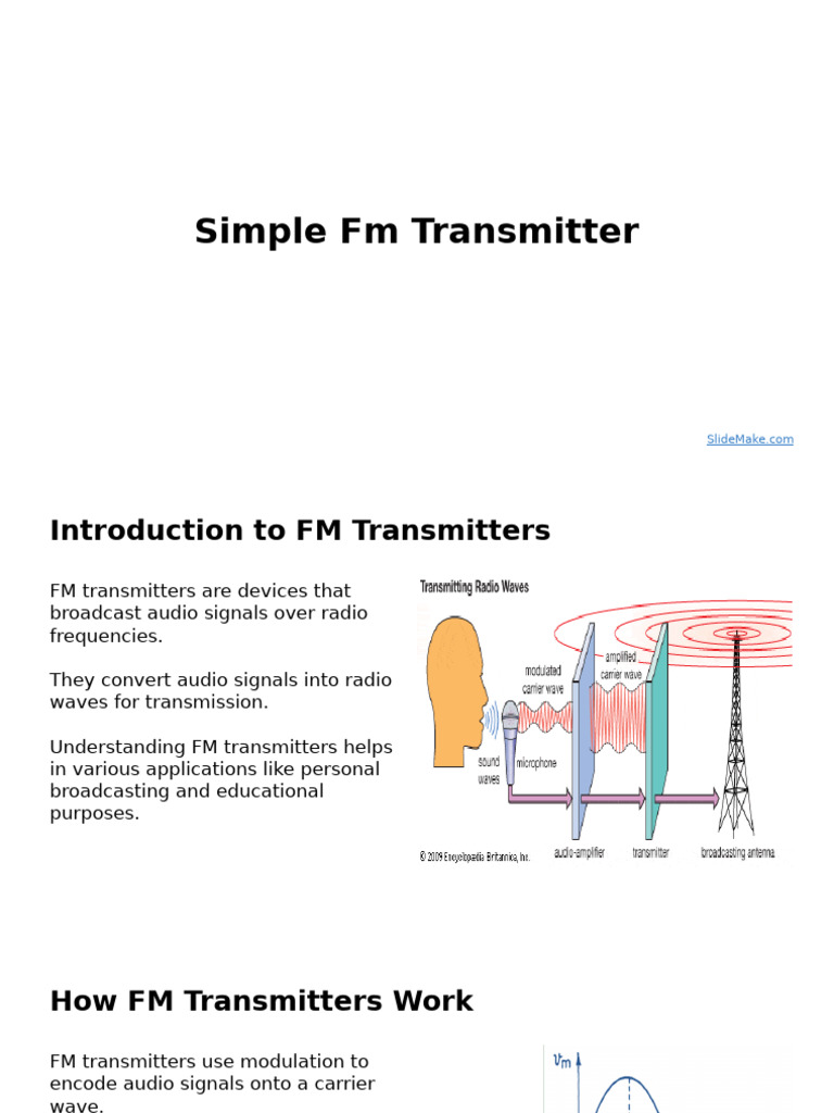 Simple FM Transmitter Guide | PDF | Transmitter | Frequency Modulation