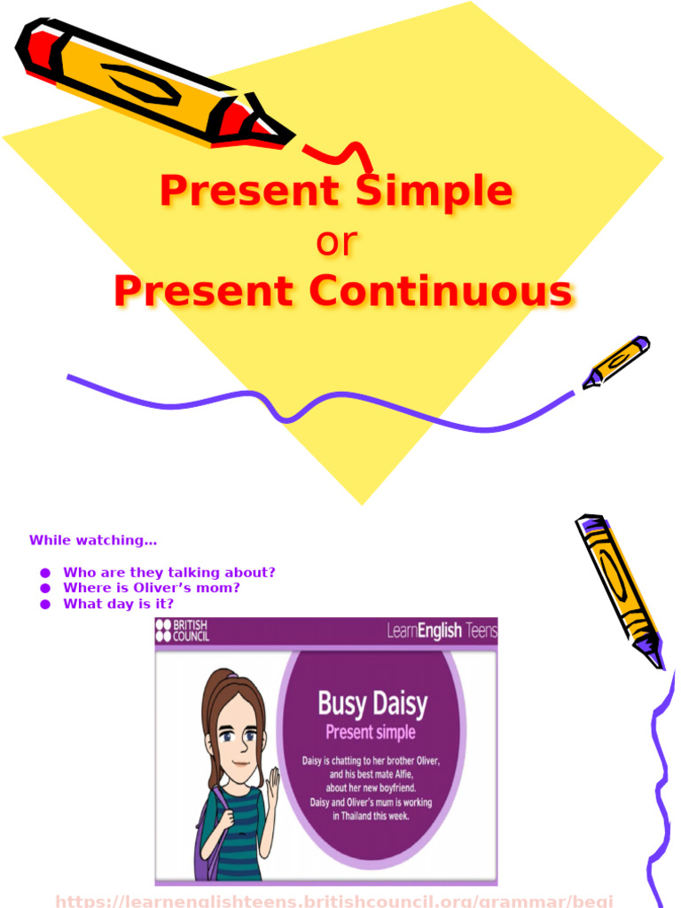 Present Simple Vs Present Cont | PDF | Syntax | Linguistic Morphology