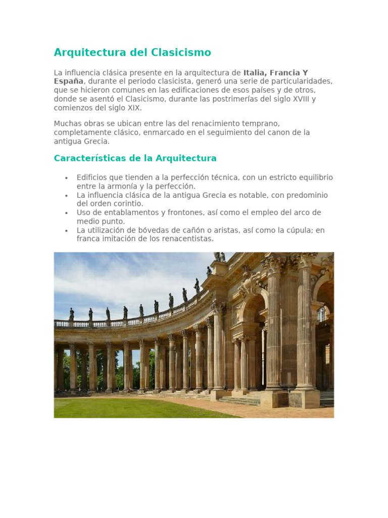 Arquitectura y Arte Del Clasicismo | PDF | Clasicismo | Renacimiento
