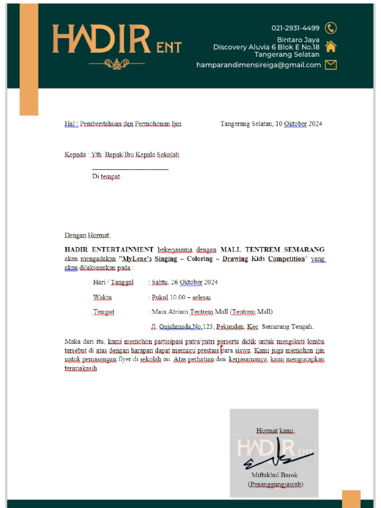 Famplet Undangan Semarang Cap TTD | PDF