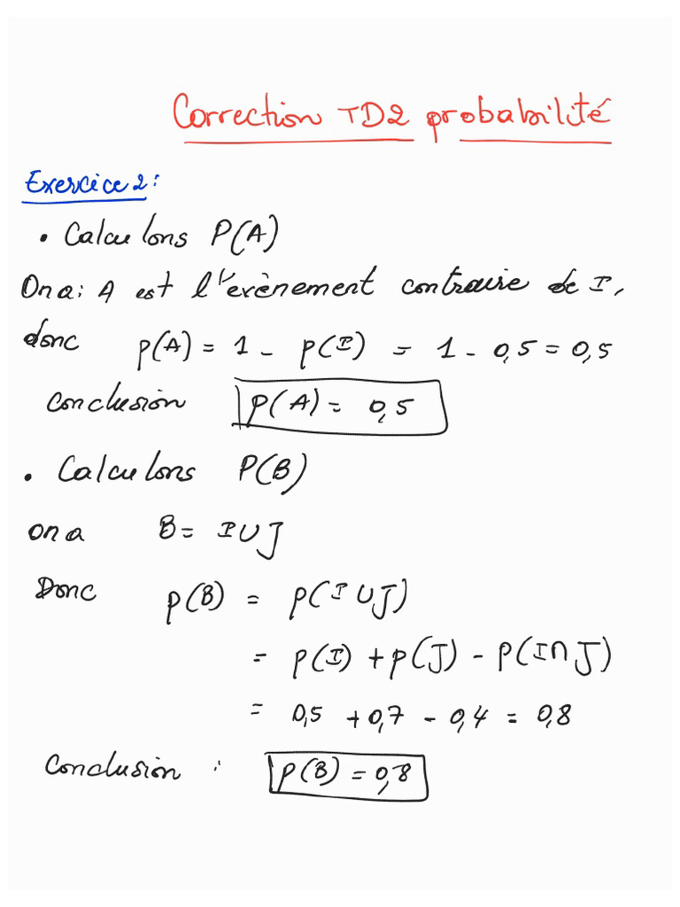 TD2 Probabilité | PDF