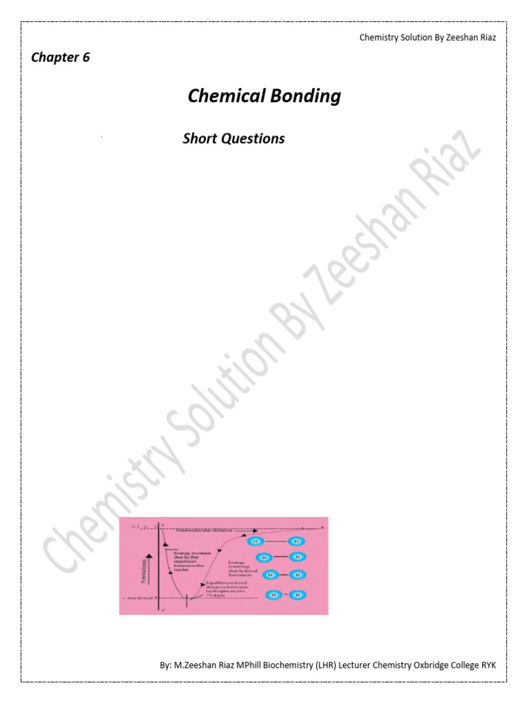 CH# 6 Part 1 Short Questions - Docx - 085712 | PDF | Chemical Bond | Chemical Polarity