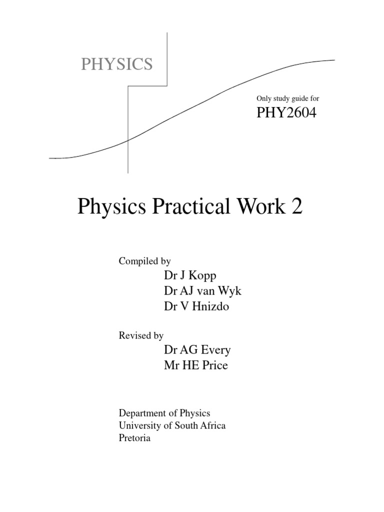 Physics Practical Work 2 | PDF | Science & Mathematics | Technology & Engineering
