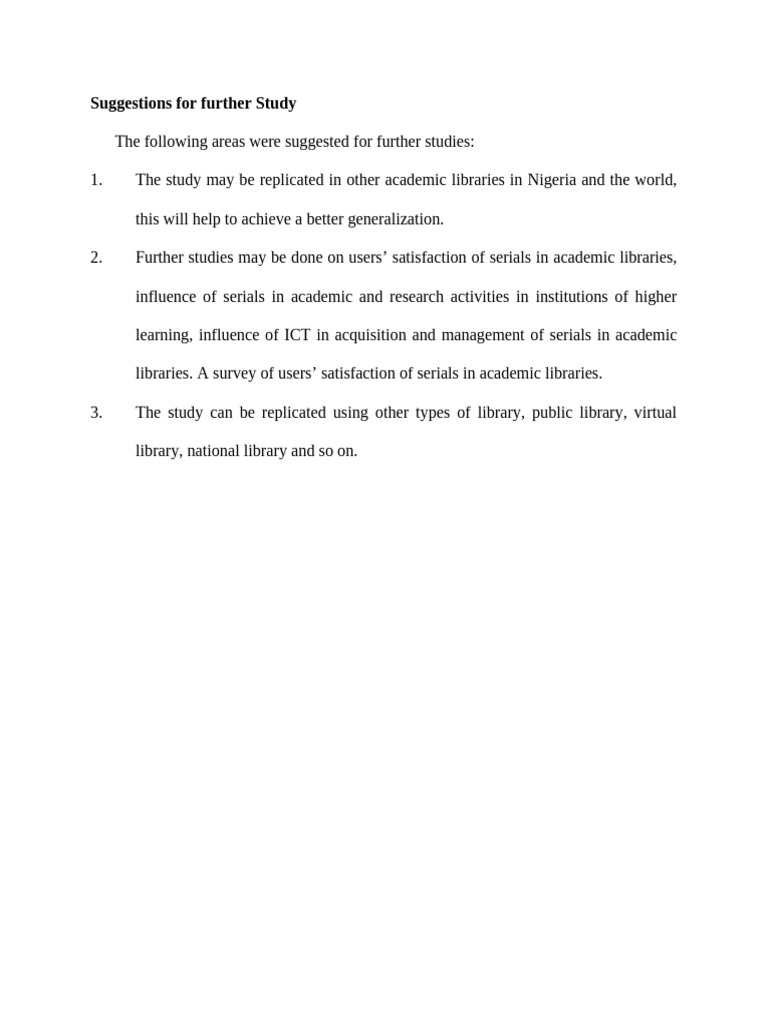 Suggestions For Further Study | PDF