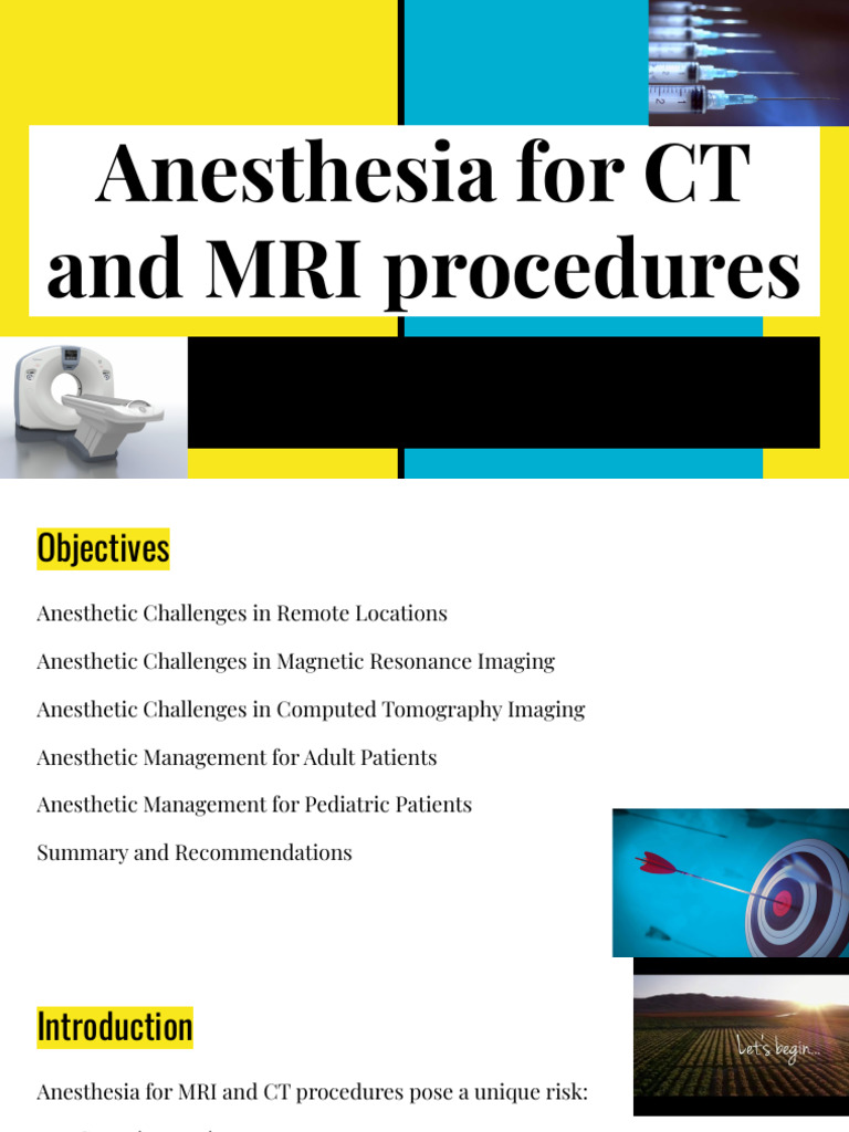 MRI and CT Anesthesia Challenges | PDF | Anesthesia | Magnetic ...