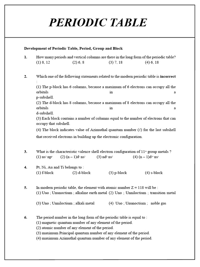 Periodic Table 62 | PDF | Ion | Periodic Table
