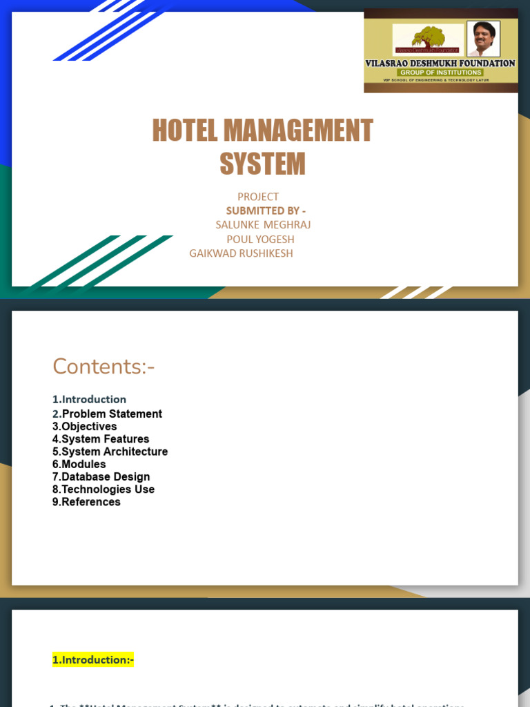 Hotel Management System | PDF | Databases | Automation