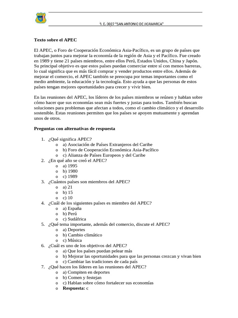 Texto Sobre El APEC 02 | PDF | Cooperacion economica Asia Pacifico