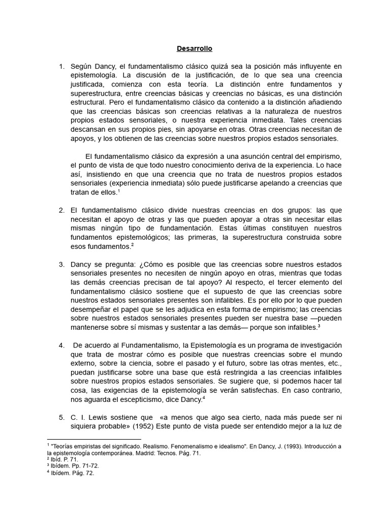 Gnoseo TP Nº7 Dancy Simón | PDF | Experiencia | Evidencia