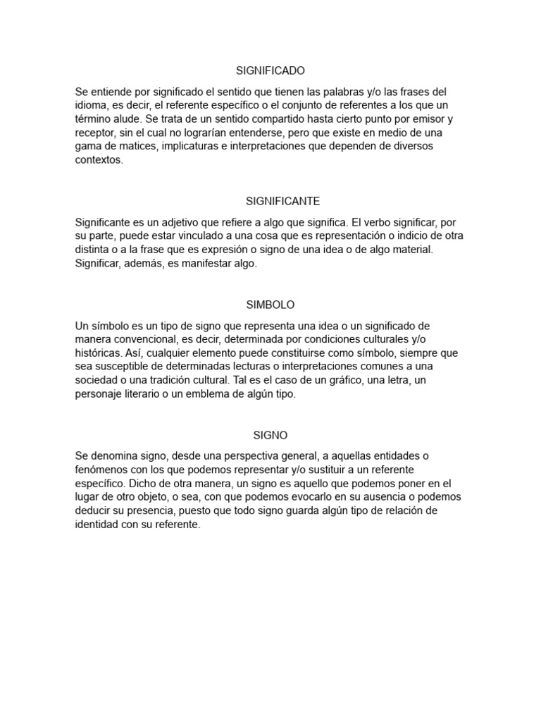 Simbolo, Signo | PDF | Estudios de idiomas extranjeros | Ficción general
