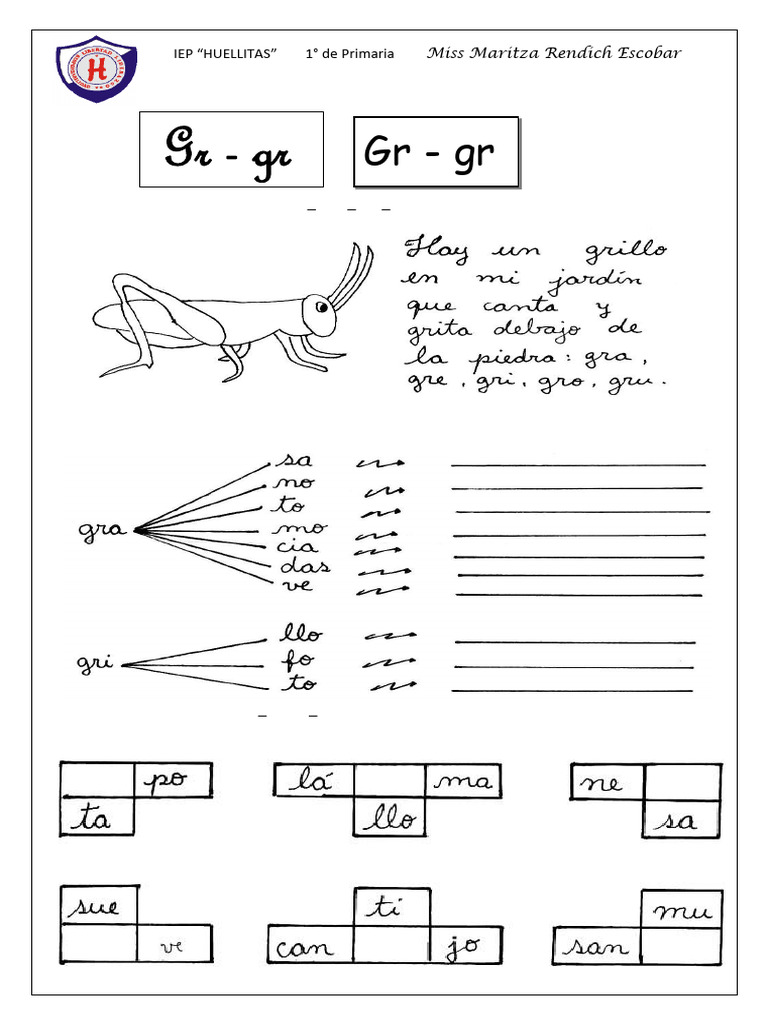 Silaba Trabada Gr | PDF