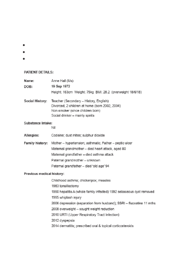 Patient Report - PRACTICE | PDF