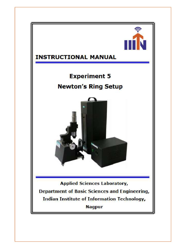 ASL 101 - Expt 5 - Newton's Ring Setup | PDF | Frequency | Electromagnetic Radiation