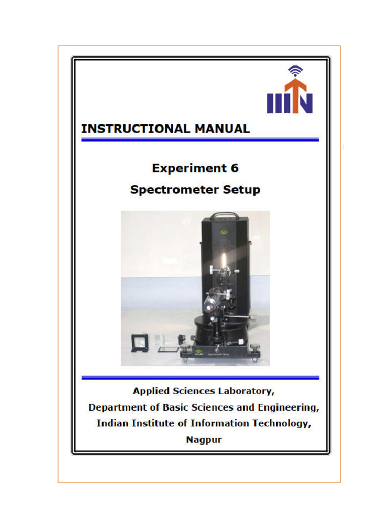 ASL 101 - Expt 6 - Spectrometer Setup | PDF | Refractive Index | Waves