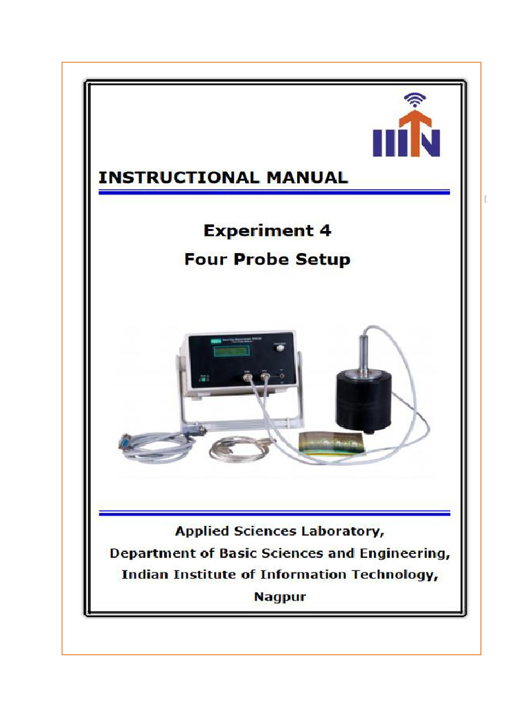 ASL 101 - Expt 4 - Four Probe Setup | PDF | Semiconductors | Electrical ...
