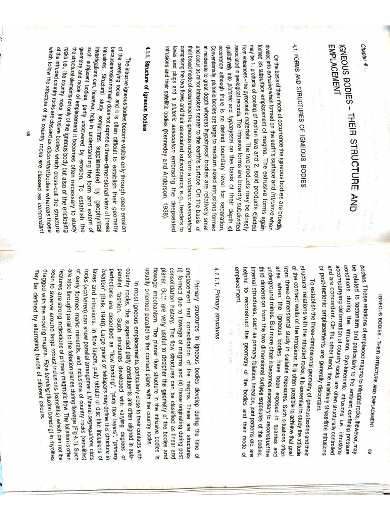 Structure of Igneous Bodies MKB | PDF