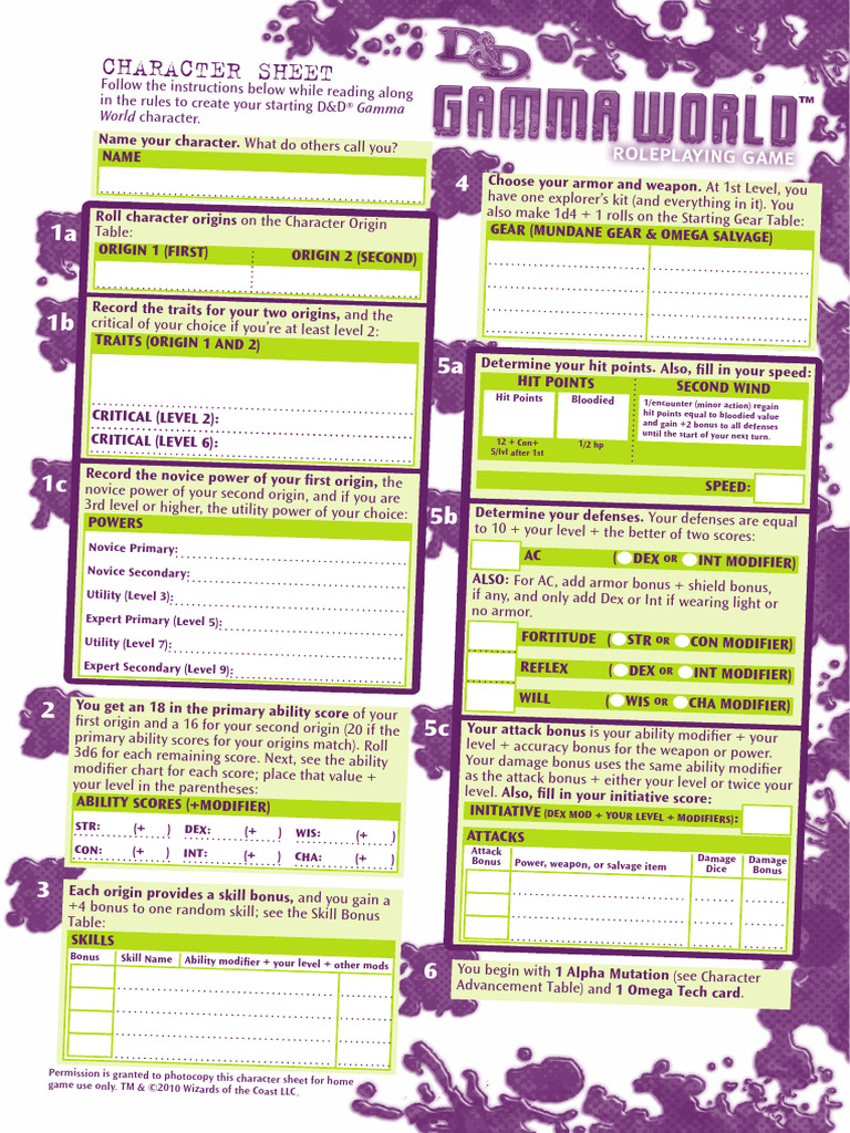 Gamma World d20 4th Edition | PDF | Fantasy Role Playing Games ...