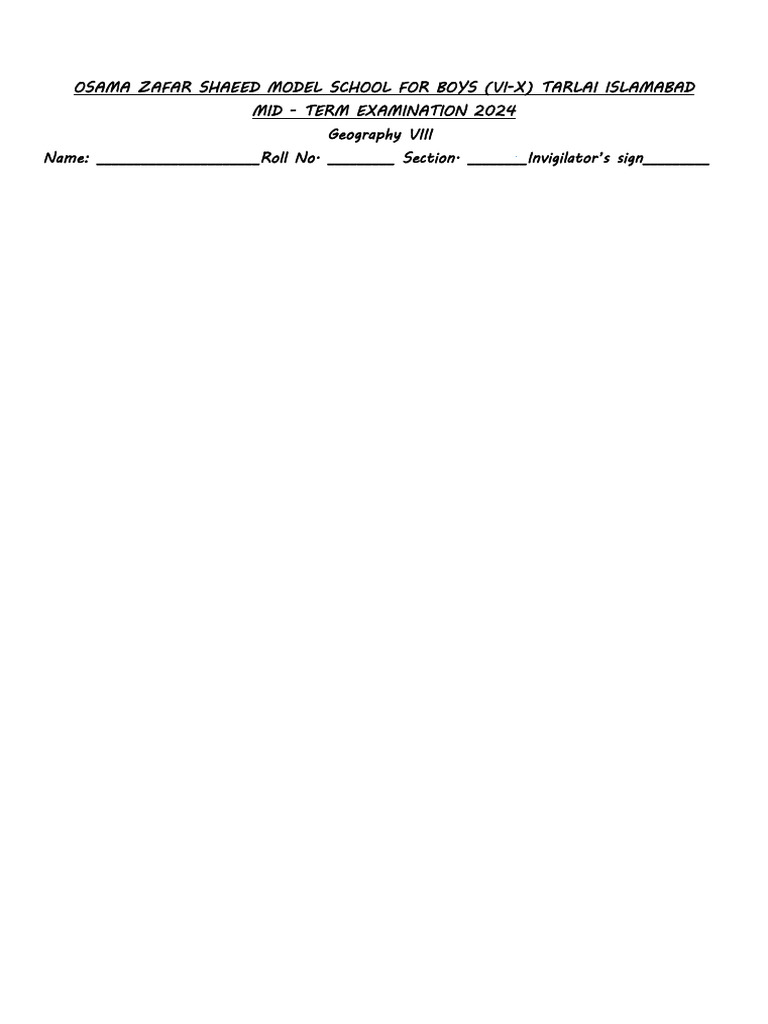 Geo Grade 8th Mid Term | PDF | Pollution | Climate Change
