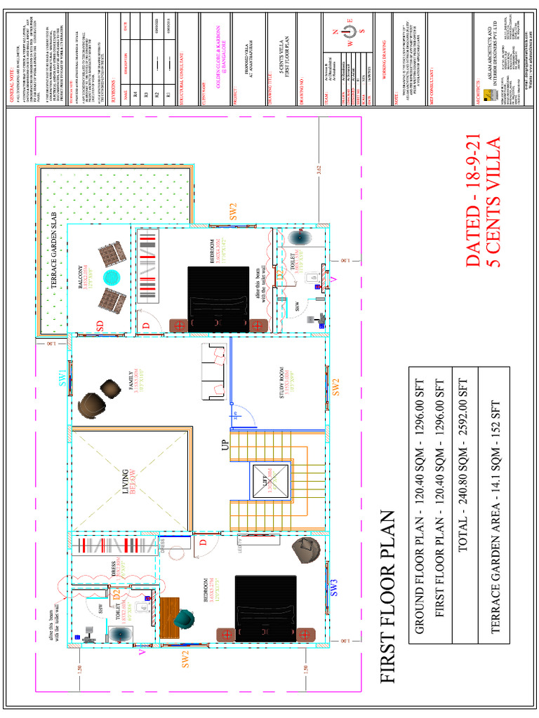 5 Cents Villa First Floor Plan | PDF