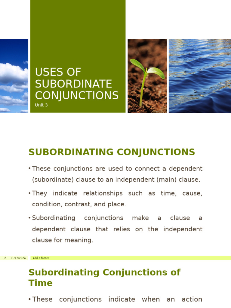 Subordinating Conjunctions | PDF | Translations | Semantics