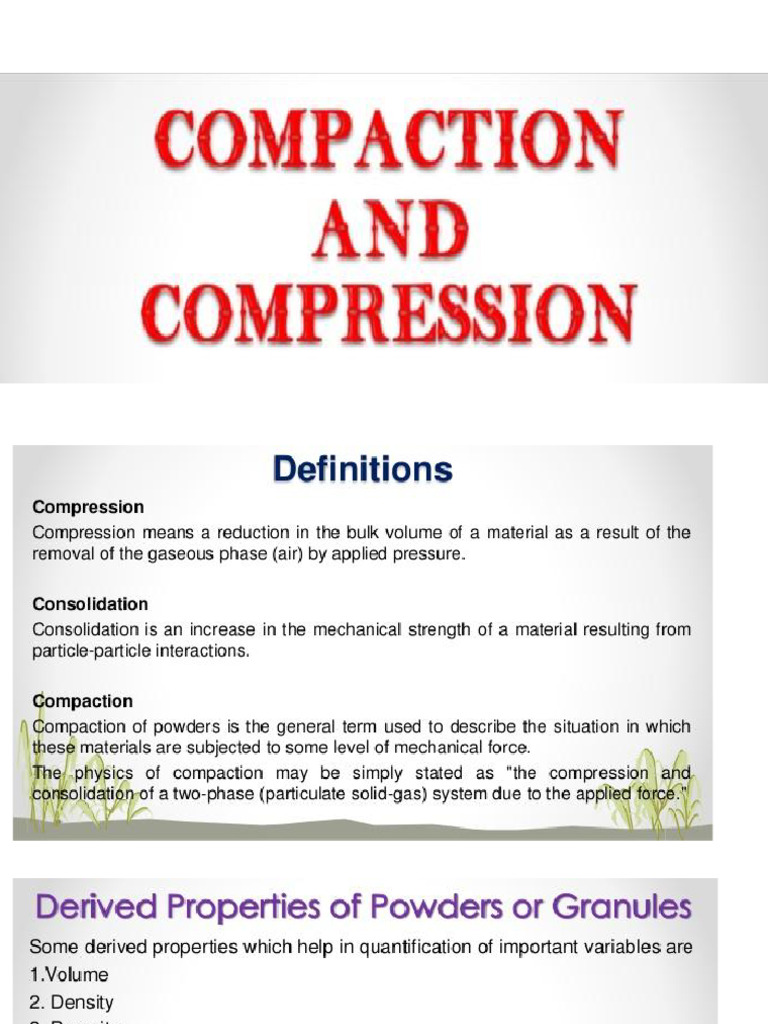 Compression And Compaction Pdf
