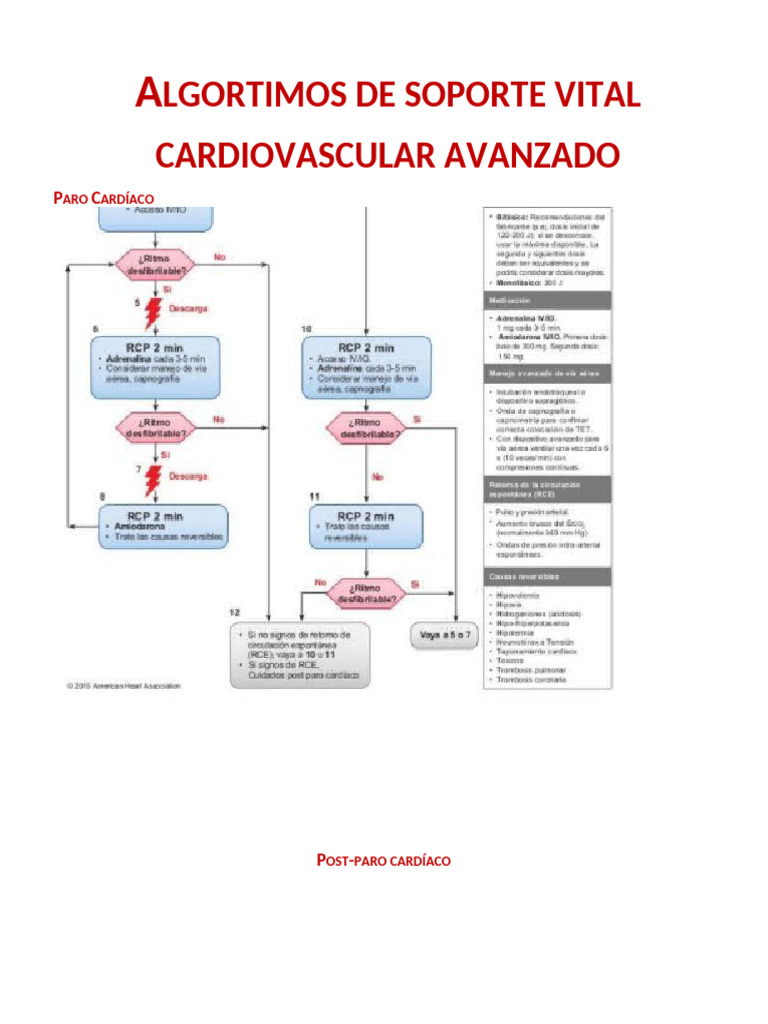 Algortimos ACLS | PDF