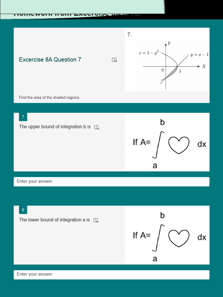 Area Calculation for Exercise 8A & 8B | PDF